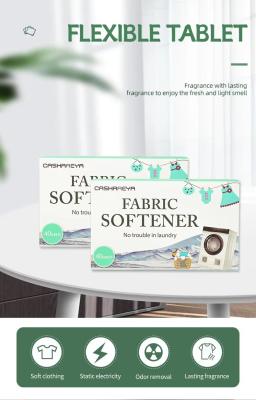 China Customized Fabric Softener Washer Sheets Light Weight And Compact Dryer Softener Sheet for sale