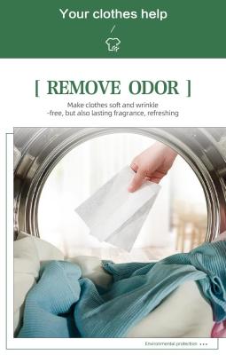 China Customized Fabric Softener Washer Sheets Light Weight And Compact Dryer Softener Sheet for sale