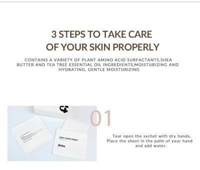 China Easy Preparation Dry Soap Sheets Natural Fragrance Portable And Lightweight for sale