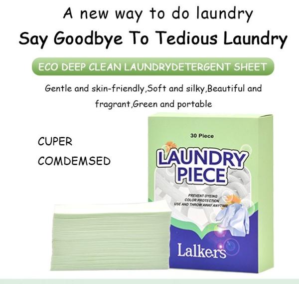 Quality Eco Friendly Laundry Detergent Sheets Custom Packing Dissolvable Detergent for sale