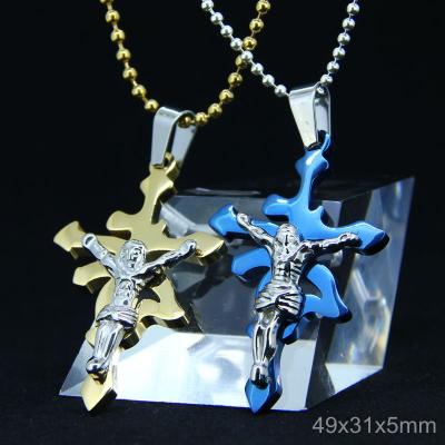 China Colgante preferido LPJ07 del collar de la adoración cristiana gótica de Jesús del acero inoxidable de la moda en venta