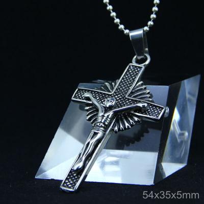 China Colgante preferido LPJ22 del collar de la adoración cristiana gótica de Jesús del acero inoxidable de la moda en venta