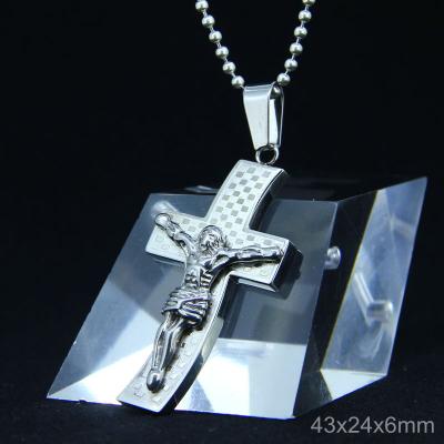 China Colgante preferido LPJ24 del collar de la adoración cristiana gótica de Jesús del acero inoxidable de la moda en venta