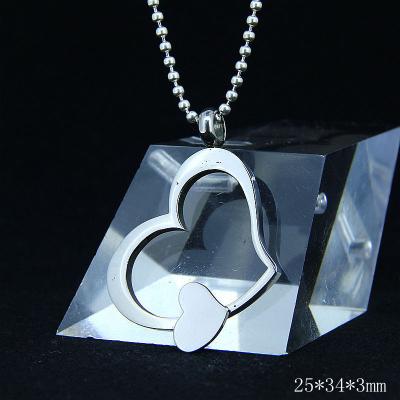 China Fashion Ladies Women Girls Stainless Steel Loving Heart Shapped Necklace Pendant LPH127 for sale
