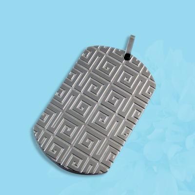 China 316L Stainless Steel Rectangle Square Shaped Necklace Pendant LPS0004 for sale