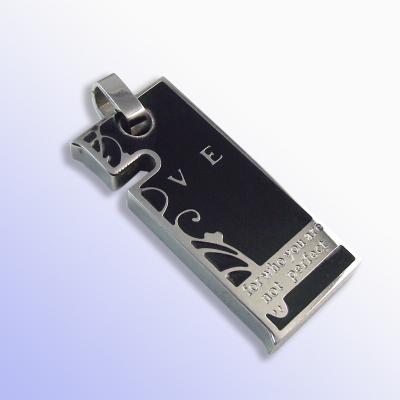 China 316L Stainless Steel Rectangle Square Shaped Necklace Pendant LPS0173 for sale