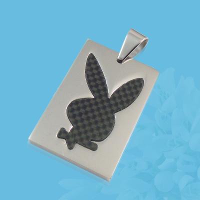 China 316L Stainless Steel Rectangle Square Shaped Necklace Pendant LPS0016 for sale