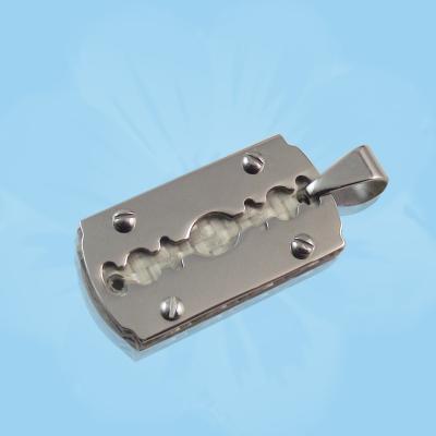 China 316L Stainless Steel Rectangle Square Shaped Necklace Pendant LPS0022 for sale
