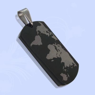China 316L Stainless Steel Rectangle Square Shaped Necklace Pendant LPS0039 for sale