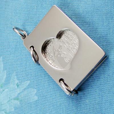 China 316L Stainless Steel Rectangle Square Shaped Necklace Pendant LPS0046 for sale