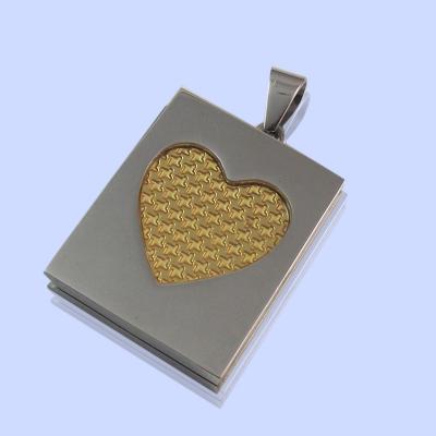 China 316L Stainless Steel Rectangle Square Shaped Necklace Pendant LPS0048 for sale