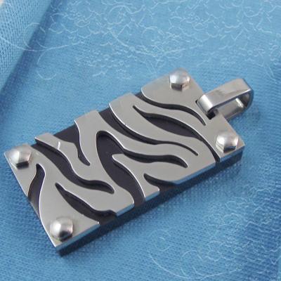 China 316L Stainless Steel Rectangle Square Shaped Necklace Pendant LPS0155 for sale