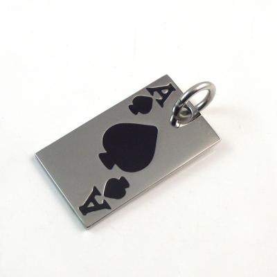 China 316L Stainless Steel Rectangle Square Shaped Necklace Pendant LPS0194 for sale