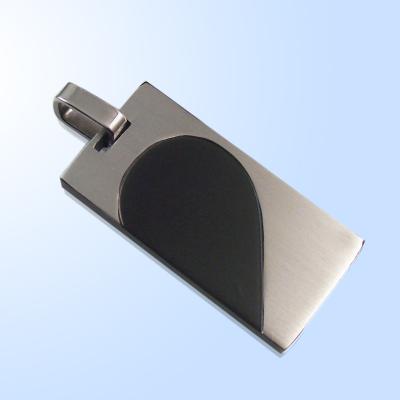 China 316L Stainless Steel Rectangle Square Shaped Necklace Pendant LPS0200 for sale