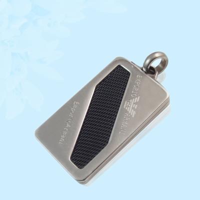 China 316L Stainless Steel Rectangle Square Shaped Necklace Pendant LPS0077 for sale