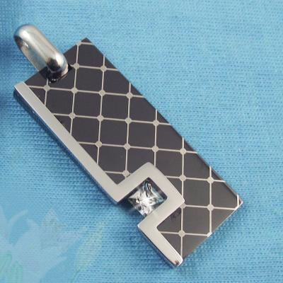 China 316L Stainless Steel Rectangle Square Shaped Necklace Pendant LPS0080 for sale
