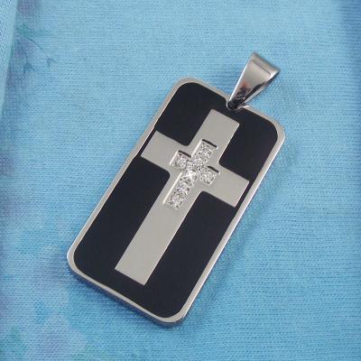 China 316L Stainless Steel Rectangle Square Shaped Necklace Pendant LPS0081 for sale