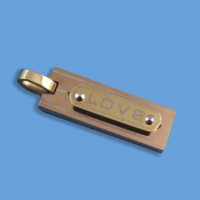 China 316L Stainless Steel Rectangle Square Shaped Necklace Pendant LPS0082 for sale