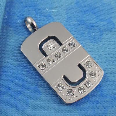China 316L Stainless Steel Rectangle Square Shaped Necklace Pendant LPS0089 for sale