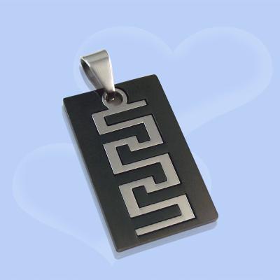 China 316L Stainless Steel Rectangle Square Shaped Necklace Pendant LPS0102 for sale