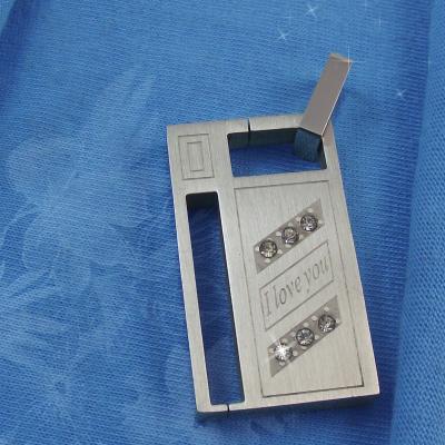 China 316L Stainless Steel Rectangle Square Shaped Necklace Pendant LPS0107 for sale