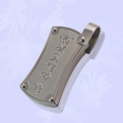 China 316L Stainless Steel Rectangle Square Shaped Necklace Pendant LPS0108 for sale