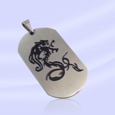 China 316L Stainless Steel Rectangle Square Shaped Necklace Pendant LPS0109 for sale
