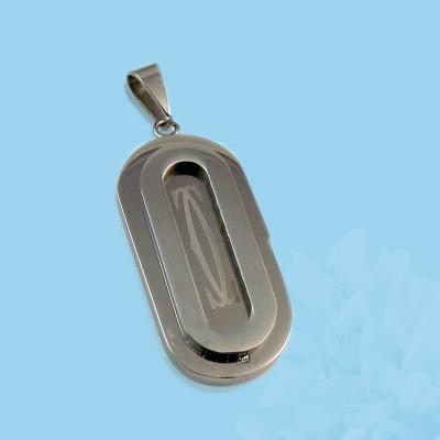China 316L Stainless Steel Rectangle Square Shaped Necklace Pendant LPS0125 for sale