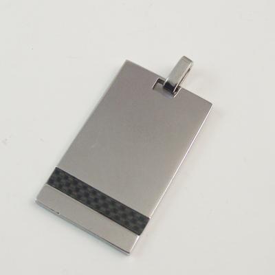 China 316L Stainless Steel Rectangle Square Shaped Necklace Pendant LPS0126 for sale