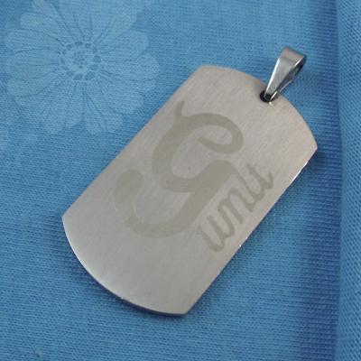 China 316L Stainless Steel Rectangle Square Shaped Necklace Pendant LPS0131 for sale
