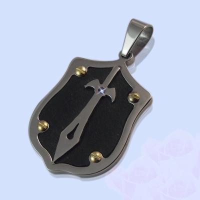 China 316L Stainless Steel Rectangle Square Shaped Necklace Pendant LPS0147-1 for sale