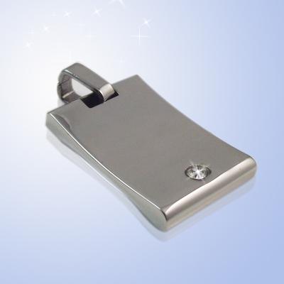 China 316L Stainless Steel Rectangle Square Shaped Necklace Pendant LPS0157 for sale