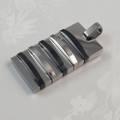 China 316L Stainless Steel Rectangle Square Shaped Necklace Pendant LPS0161-2 for sale