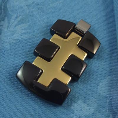 China 316L Stainless Steel Rectangle Square Shaped Necklace Pendant LPS0163 for sale