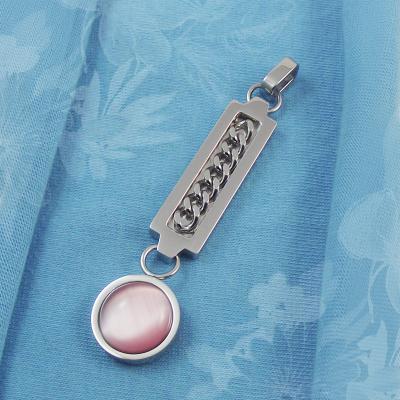 China 316L Stainless Steel Rectangle Square Shaped Necklace Pendant LPS0165-1 for sale