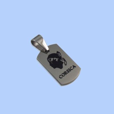 China 316L Stainless Steel Rectangle Square Shaped Necklace Pendant LPS0197-1 for sale