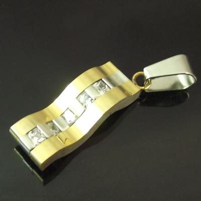 China 316L Stainless Steel Rectangle Square Shaped Necklace Pendant LPS0224 for sale