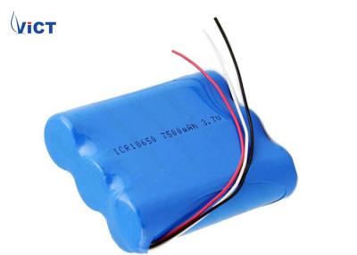 China Bateria de lítio recarregável de 1S3P 3.7V 7500mAh 18650 para a arma da fáscia à venda