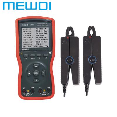 China MEWOI5000B- Intelligent Double Clamp Digital Phase Volt-Ampere Meter for sale