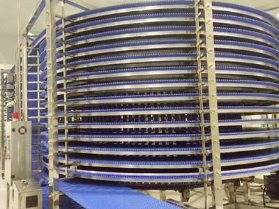 Cina Trasportatore di raffreddamento di spirale di rimozione delle scorie di pulizia a vapore di industria alimentare in vendita