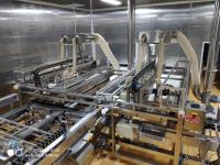 China Continuous Multi-Layer Cooling Suction Depanner Cupcake Production Line with 15-130cc Depositor and 2m Oven Sections for sale