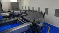 China S Shape Food Industry Conveyor - 90° & 180° Modular Belt Turning System for Cake & Bread Cooling for sale