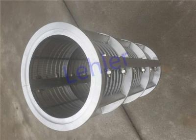 China SUS304 Screw Press Separator Screens Double Screens Type 300*600mm Axial Cylinder for sale