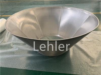 Cina Forma conica del cesto metallico del cuneo da 60 micron rotolata e saldata in vendita
