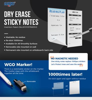 China No Residue Sticky Dry Erase Board ODM OEM Self Stick W Peel Drawing Writing for sale