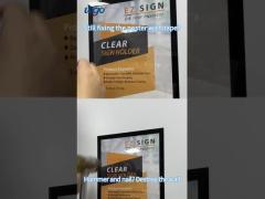 A4 do espaço livre fixado na parede do ODM do suporte do sinal de 210mm x de 297mm material plástico