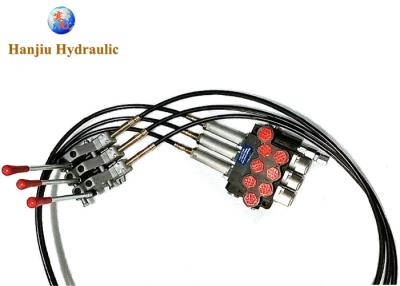 China 2.5m control cable SAE10 ports Directional Control Valve 250bar 11gpm Flow for sale