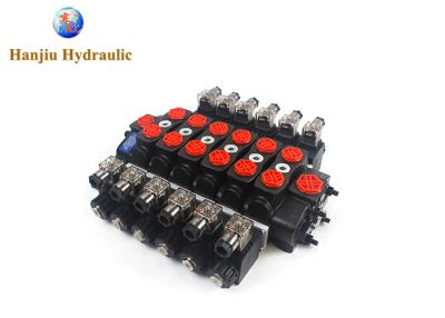 Valvola di controllo direzionale a sezione multipla idraulica Hssd8 21gpm 12V 315 bar Valvola elettrica