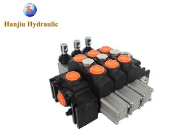 China DCV200 Manual Directional Control Valve With 3 Spools BSPP Ports 3 Positions Double Acting for sale