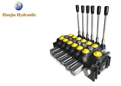 China SDS180 Hydraulic Sectional Valve Manual 140 Liters 36.8GPM 6 Spools for sale